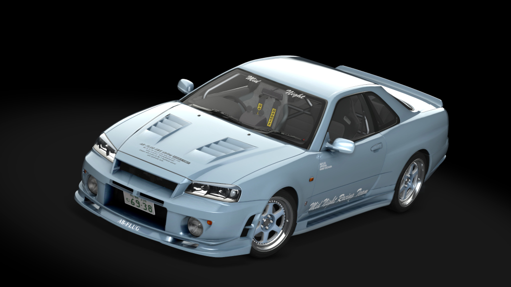 【Assetto Corsa】スカイライン R34 GT-R Mid Night Abflug | Nissan Skyline GTR ...