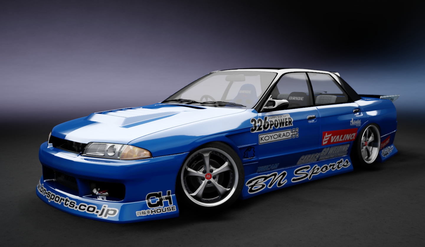 【Assetto Corsa】HCR32 スカイライン 4ドア セダン BN Sports | Nissan Skyline HCR32 BN ...